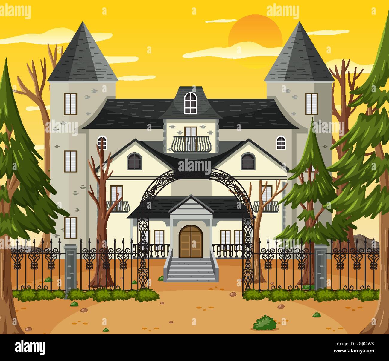 Halloween decoration outside Stock Vector Images - Alamy