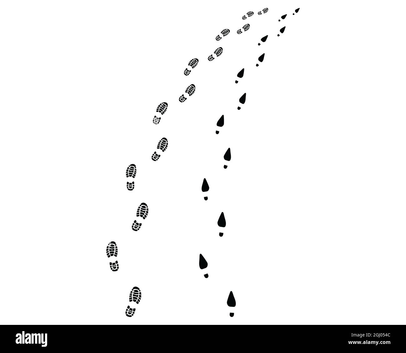 Right shoe print Cut Out Stock Images & Pictures - Alamy