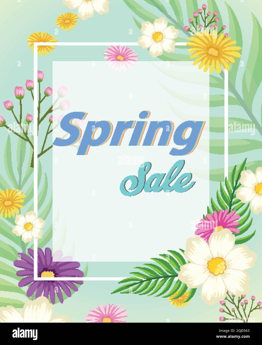 Floral spring banner template illustration Stock Vector Image & Art - Alamy