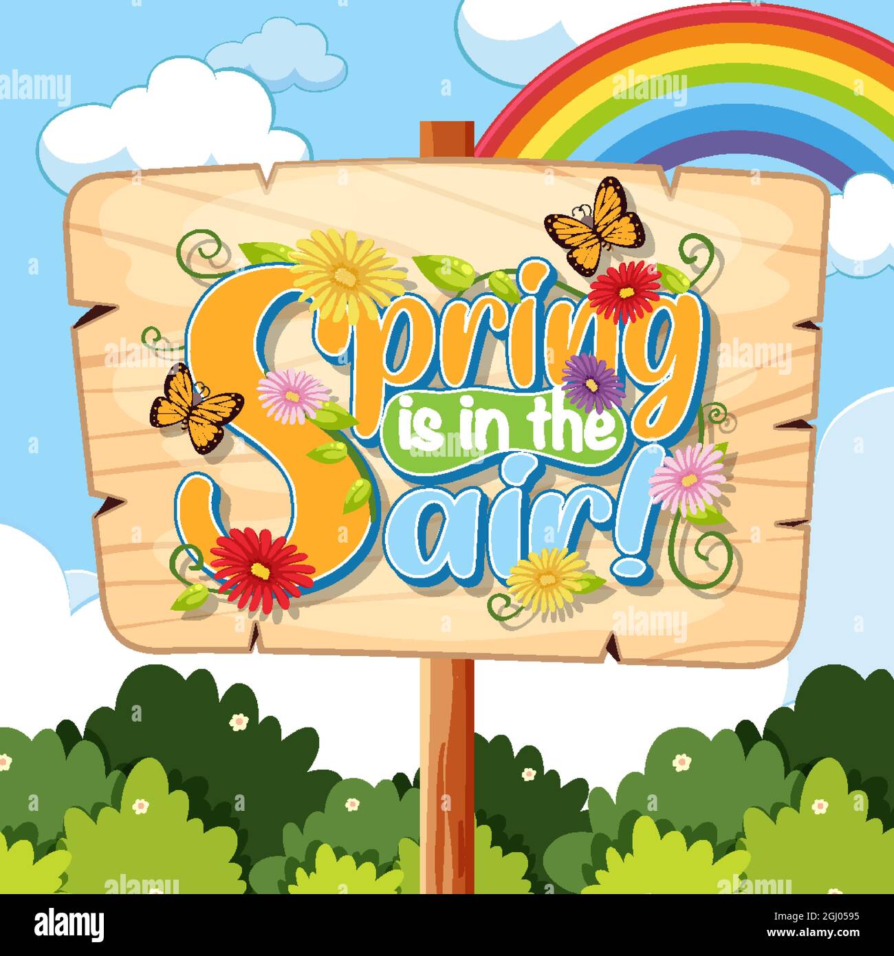 Floral spring banner template illustration Stock Vector Image & Art - Alamy