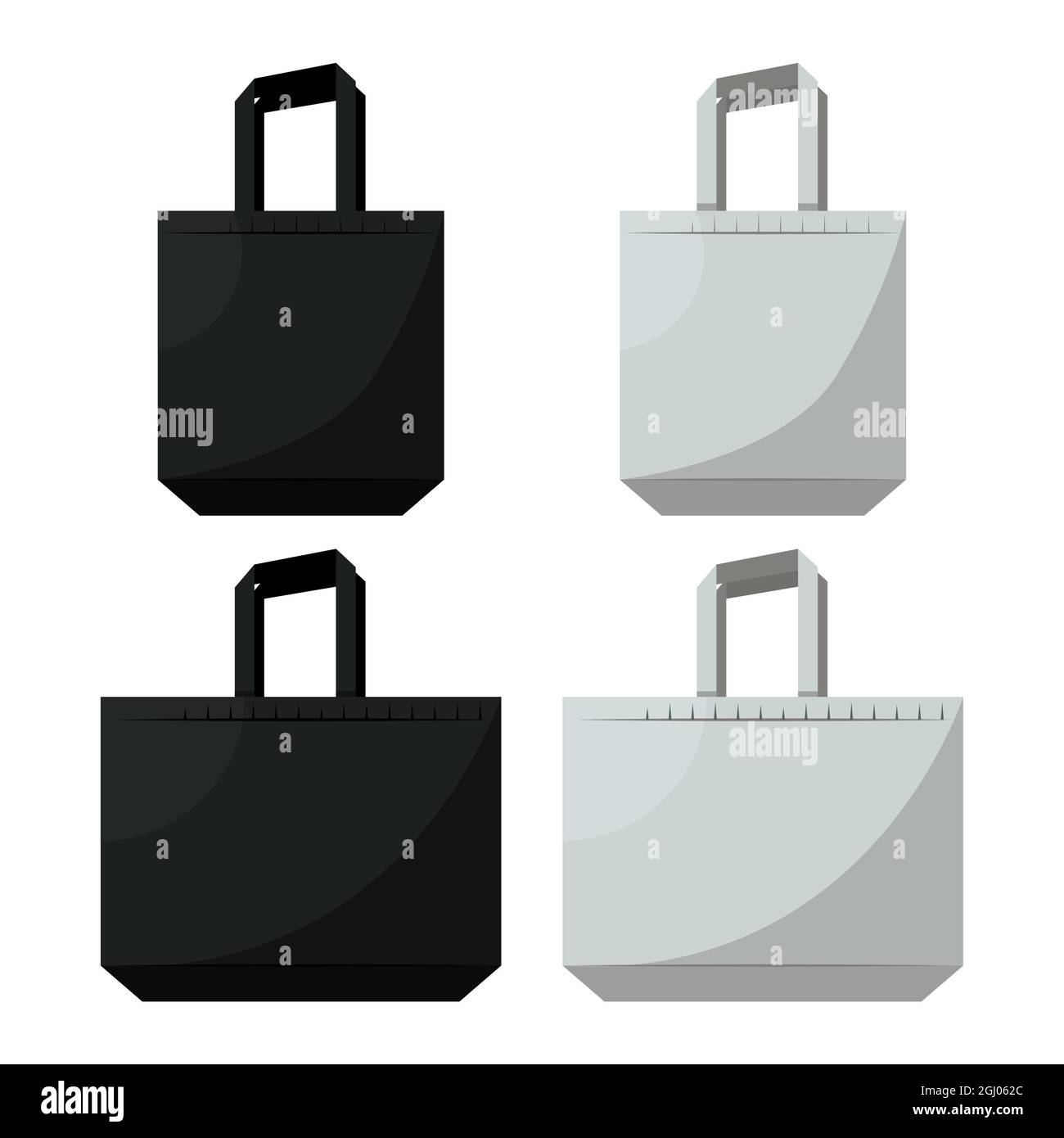 Flat design fabric bag set Vector illustration Stock Vector Image & Art ...