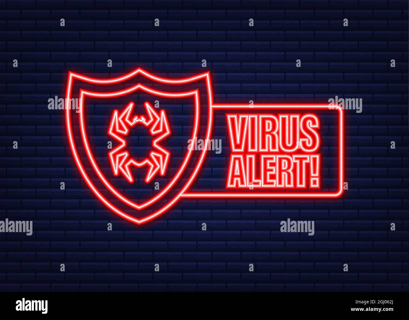Danger symbol vector illustration. Virus protection. Computer virus ...