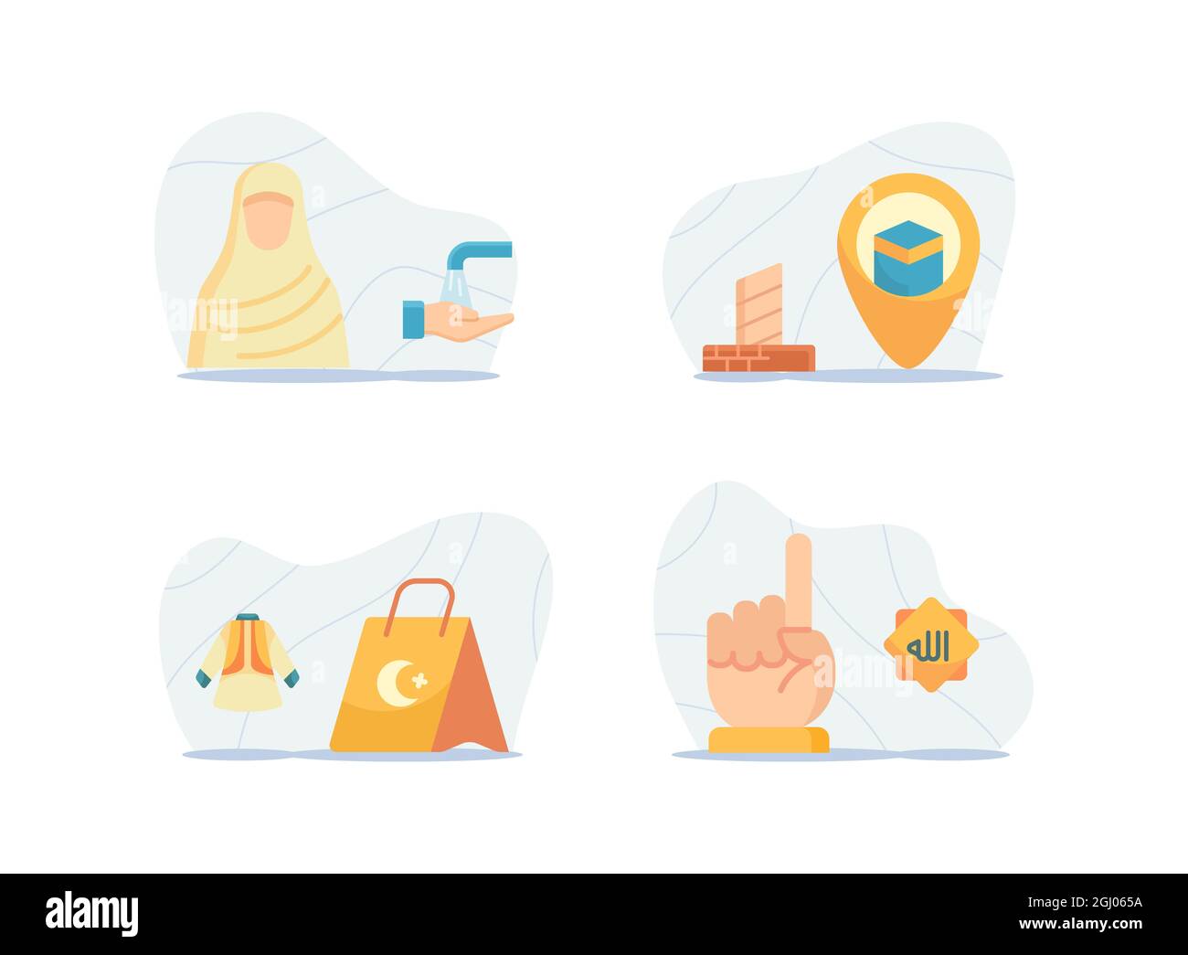 sacrifice set collection package white isolated background with modern ...