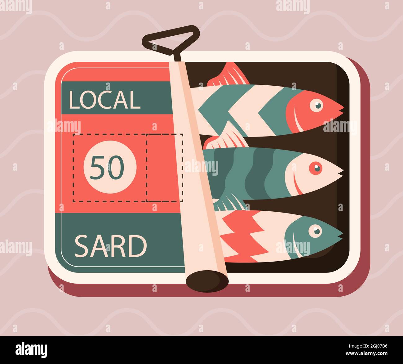 Flat design sardine illustration Vector illustration Stock Vector Image ...