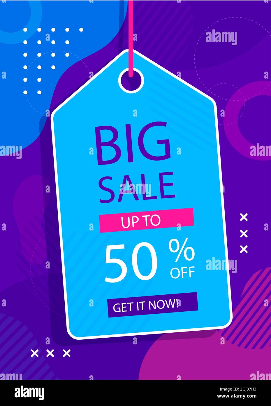 Flat abstract sales poster template Vector illustration Stock Vector ...