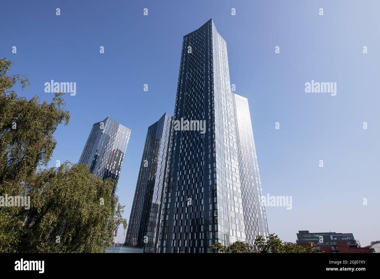 The Deansgate Square Skyscraper Cluster Stock Photo - Alamy