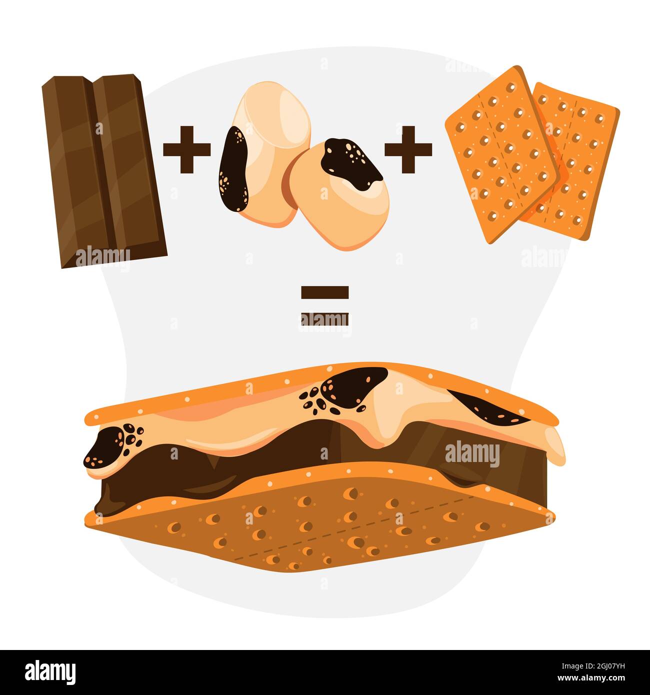 Hand drawn smore illustration Vector illustration Stock Vector Image ...