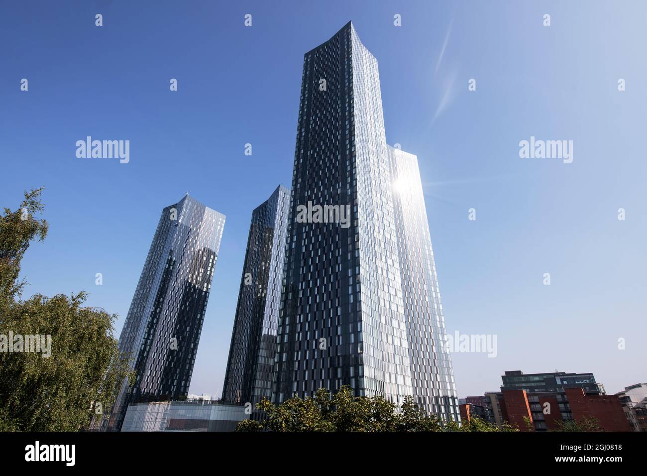 The Deansgate Square Skyscraper Cluster Stock Photo - Alamy