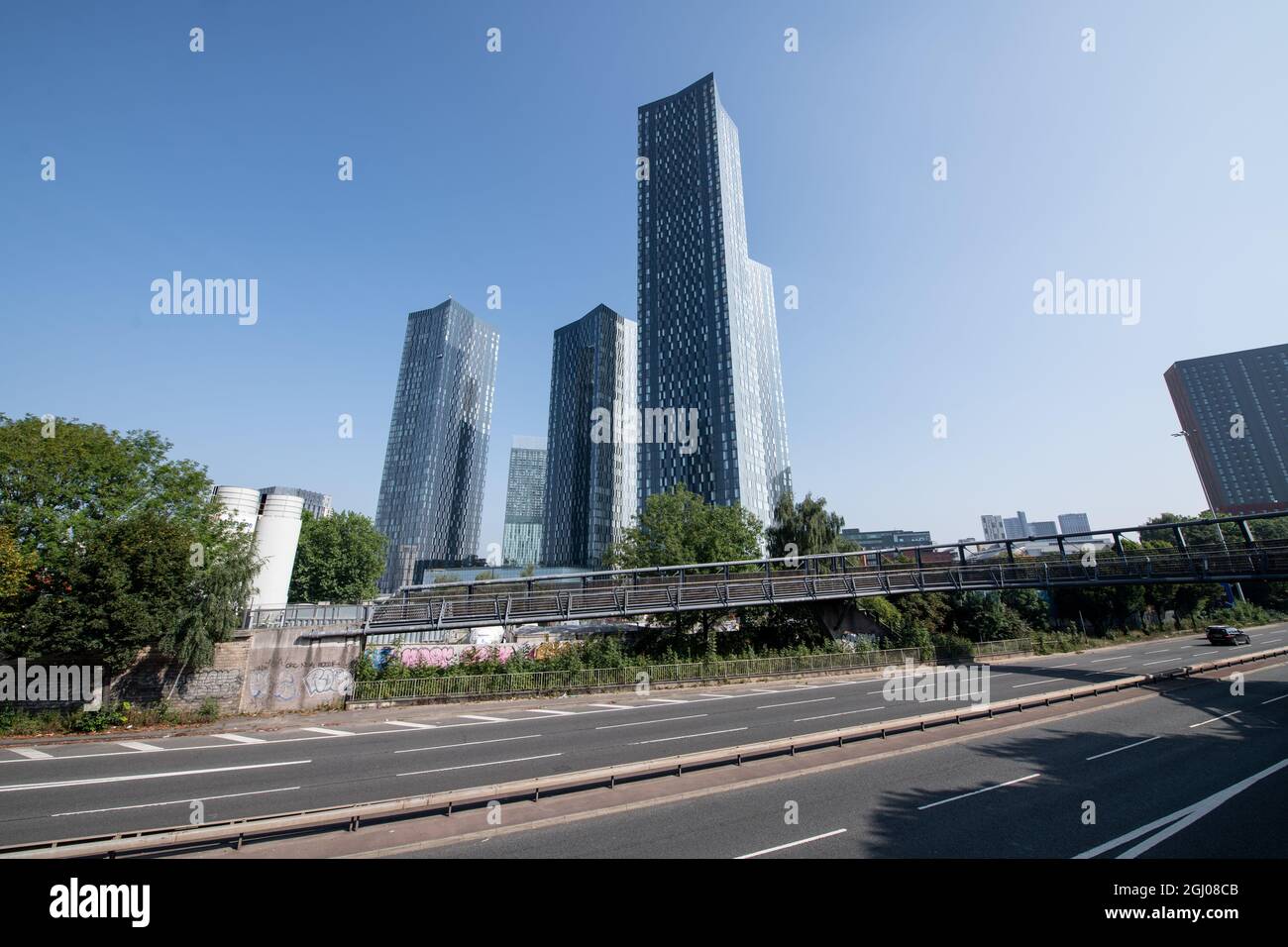 The Deansgate Square Skyscraper Cluster Stock Photo - Alamy