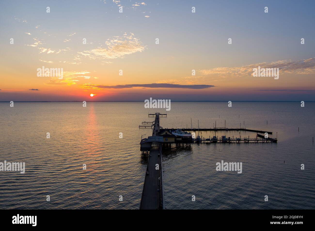Fairhope pier at sunset Stock Photo - Alamy
