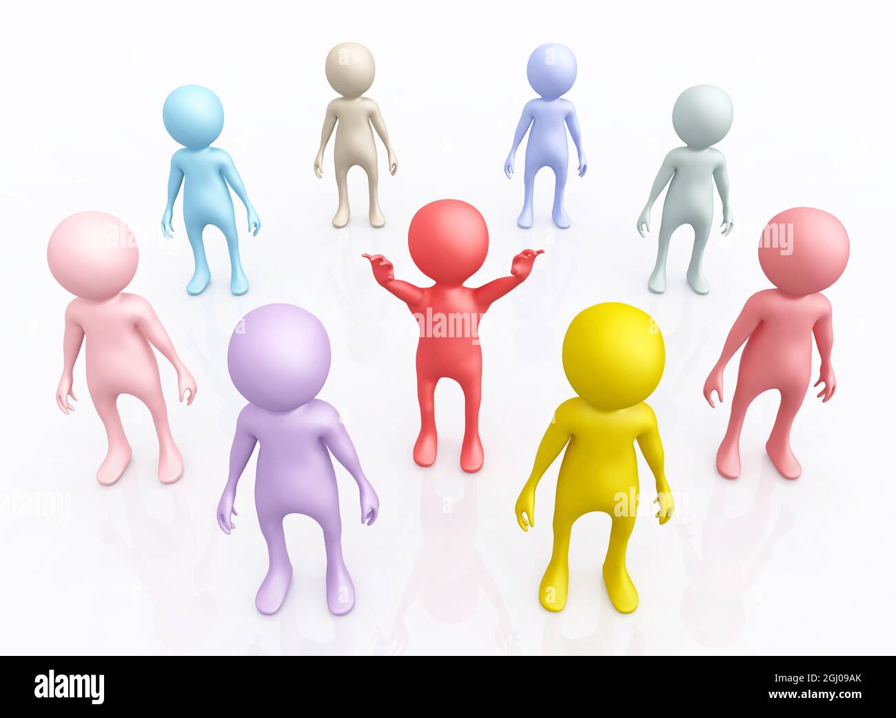 Group of 3D figures Stock Photo - Alamy