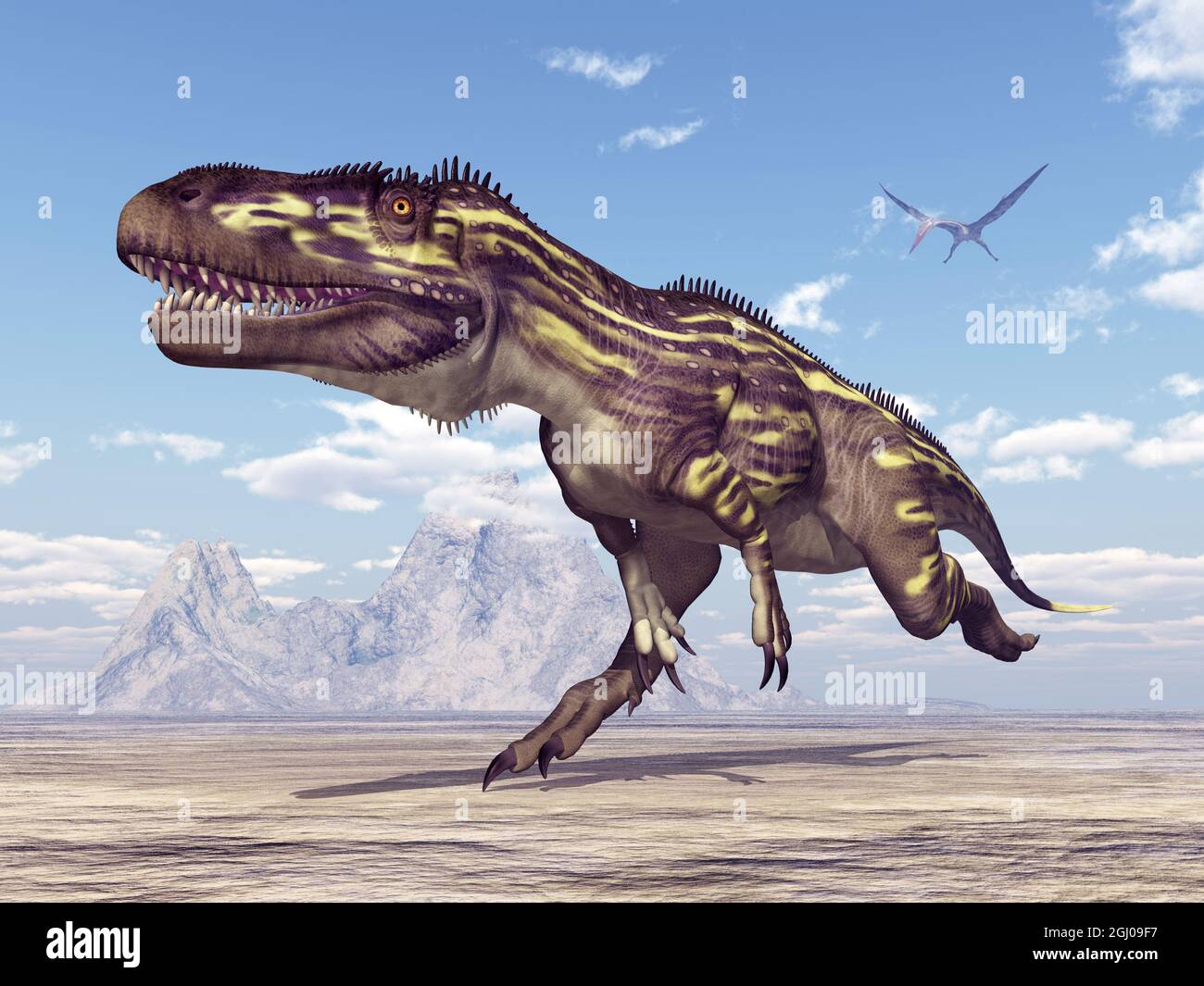 Dinosaur Torvosaurus in a landscape Stock Photo - Alamy