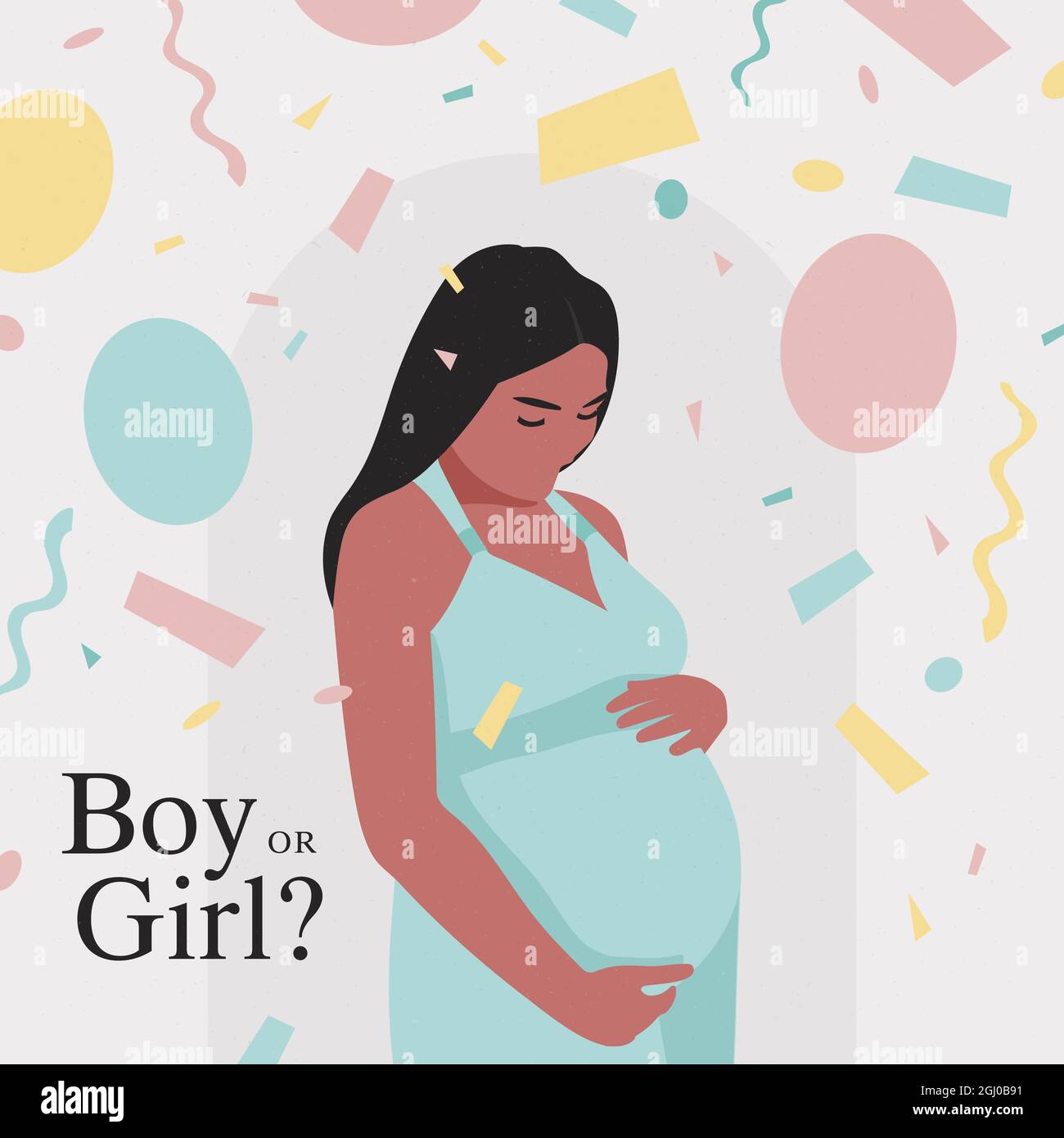 Flat design gender reveal concept illustration Vector illustration ...
