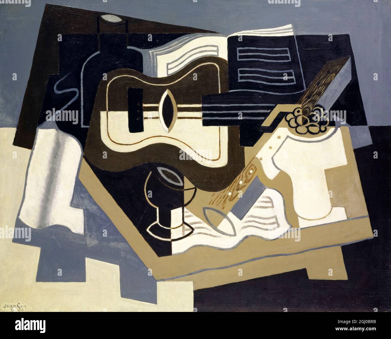 Juan Gris, abstract painting, Guitar and Clarinet, 1920 Stock Photo - Alamy
