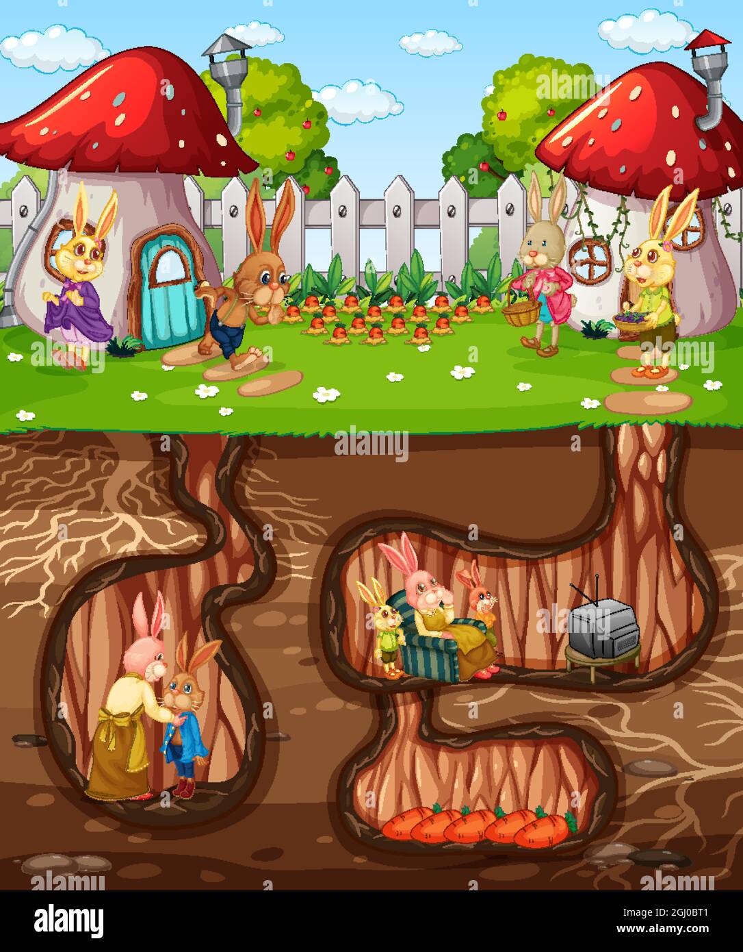 Peter rabbit garden illustration hi-res stock photography and images ...