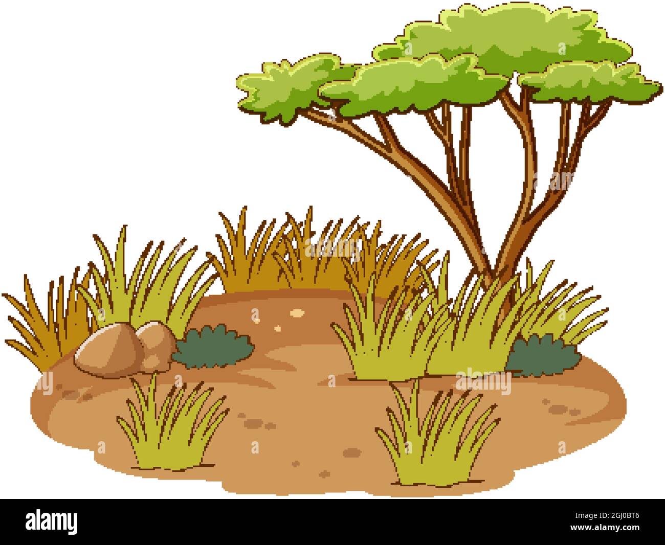 Isolated African forest scene illustration Stock Vector Image & Art - Alamy