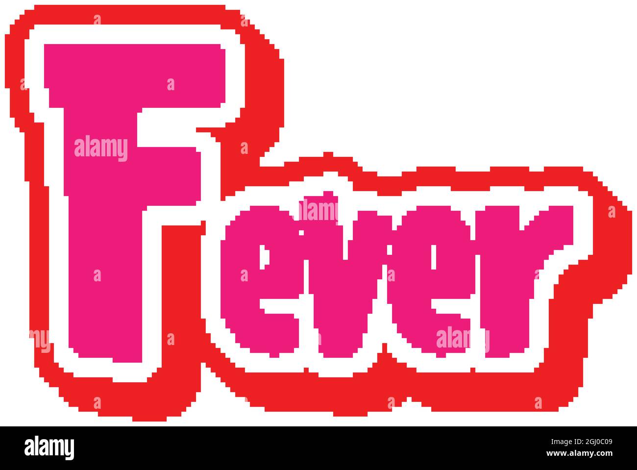 Fever font design isolated on white background illustration Stock ...