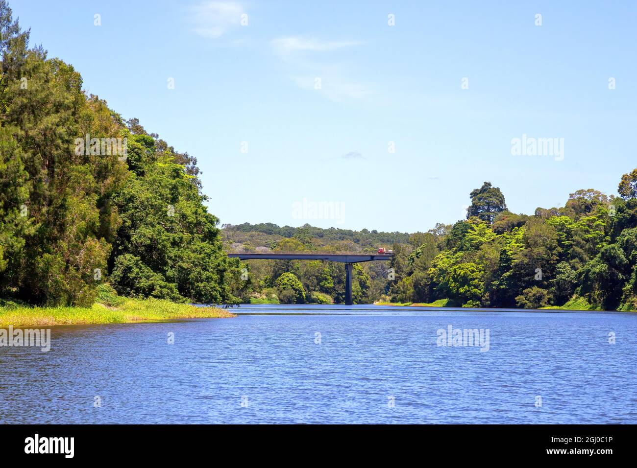 Truck on the Barron River Bridge near Kuranda Stock Photo - Alamy