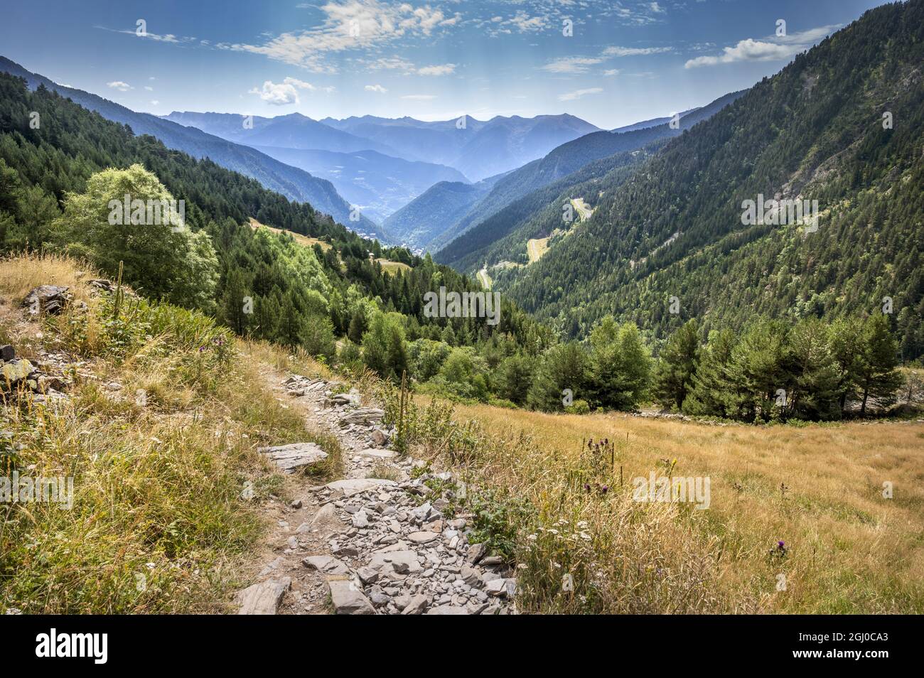 Landscape between mountains of Andorra Stock Photo - Alamy