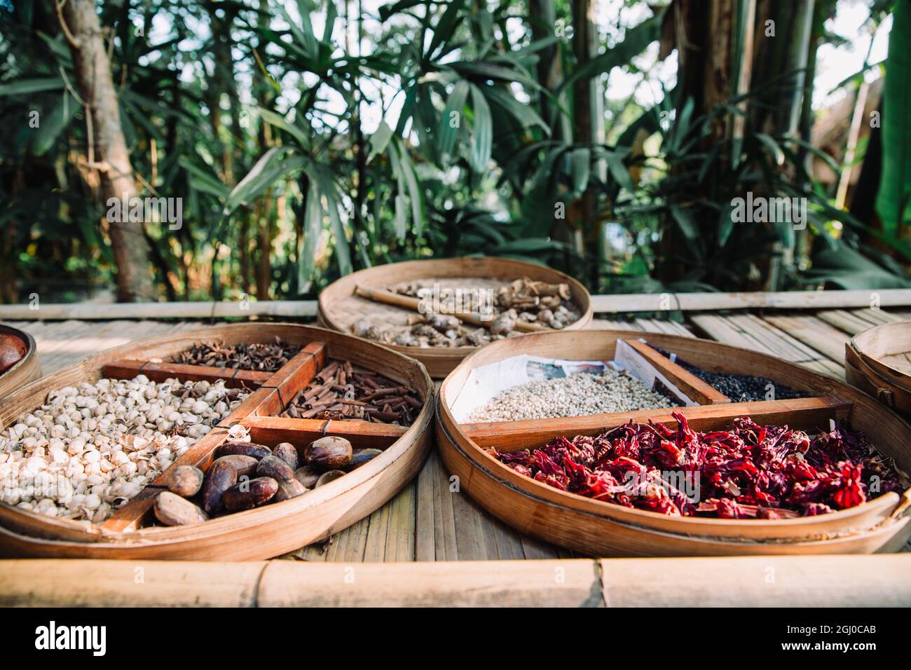 Traditional Indonesian - Balinese spices such as ginger, aniseed ...