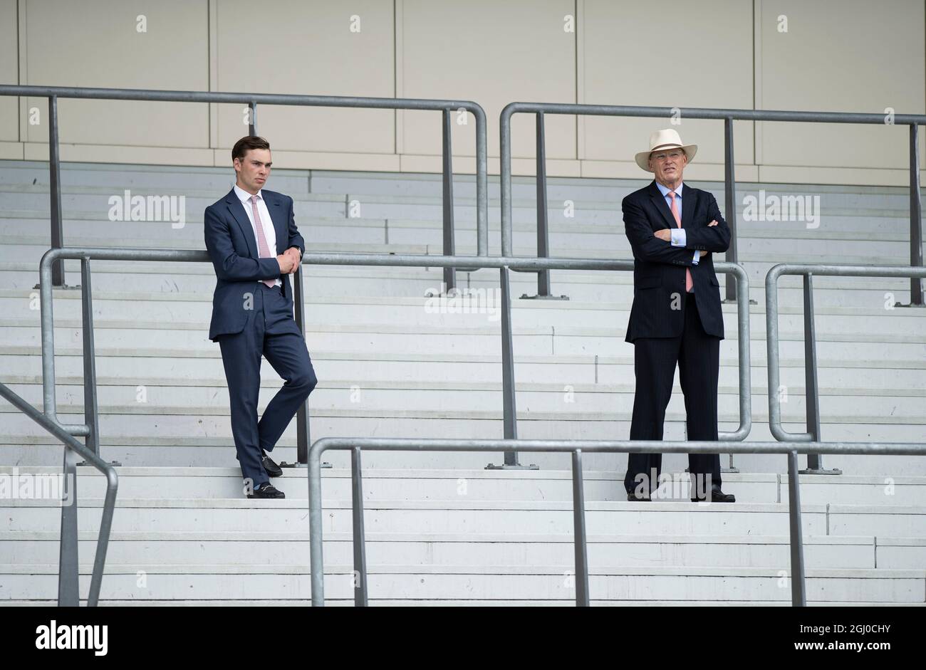 File photo dated 17-06-2020 of John Gosden (right) and his assistant ...