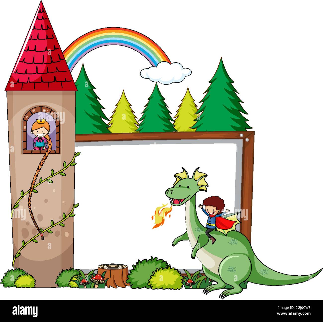 Fairy tale banner template illustration Stock Vector Image & Art - Alamy