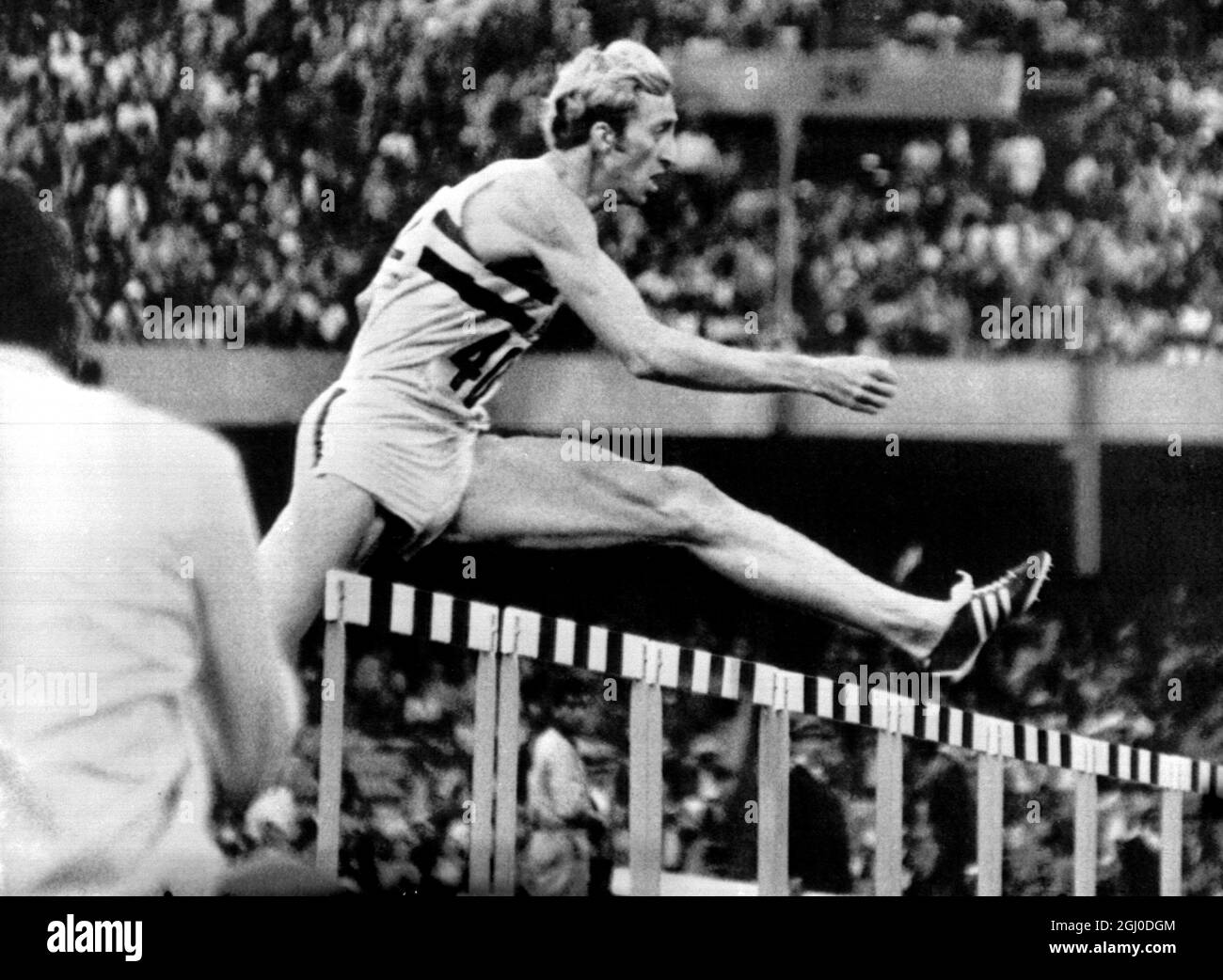 Britains David Hemery (402) out in front as he streaks to a new World ...