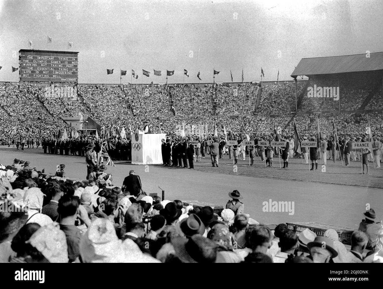 Olympic Games 1948, London, England A general view of the scene during ...