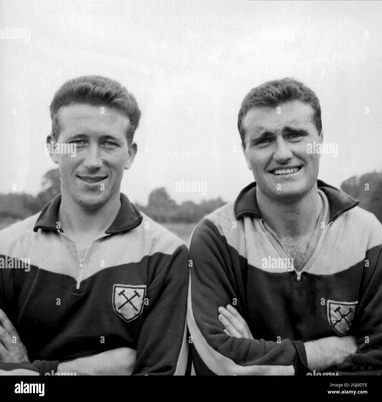 Ken Brown (left) and Noel Cantwell (right) of West Ham Utd. 23rd August ...