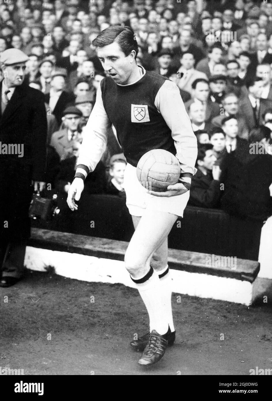 John Bond, West Ham Utd captain and full back. November 1960 Stock ...