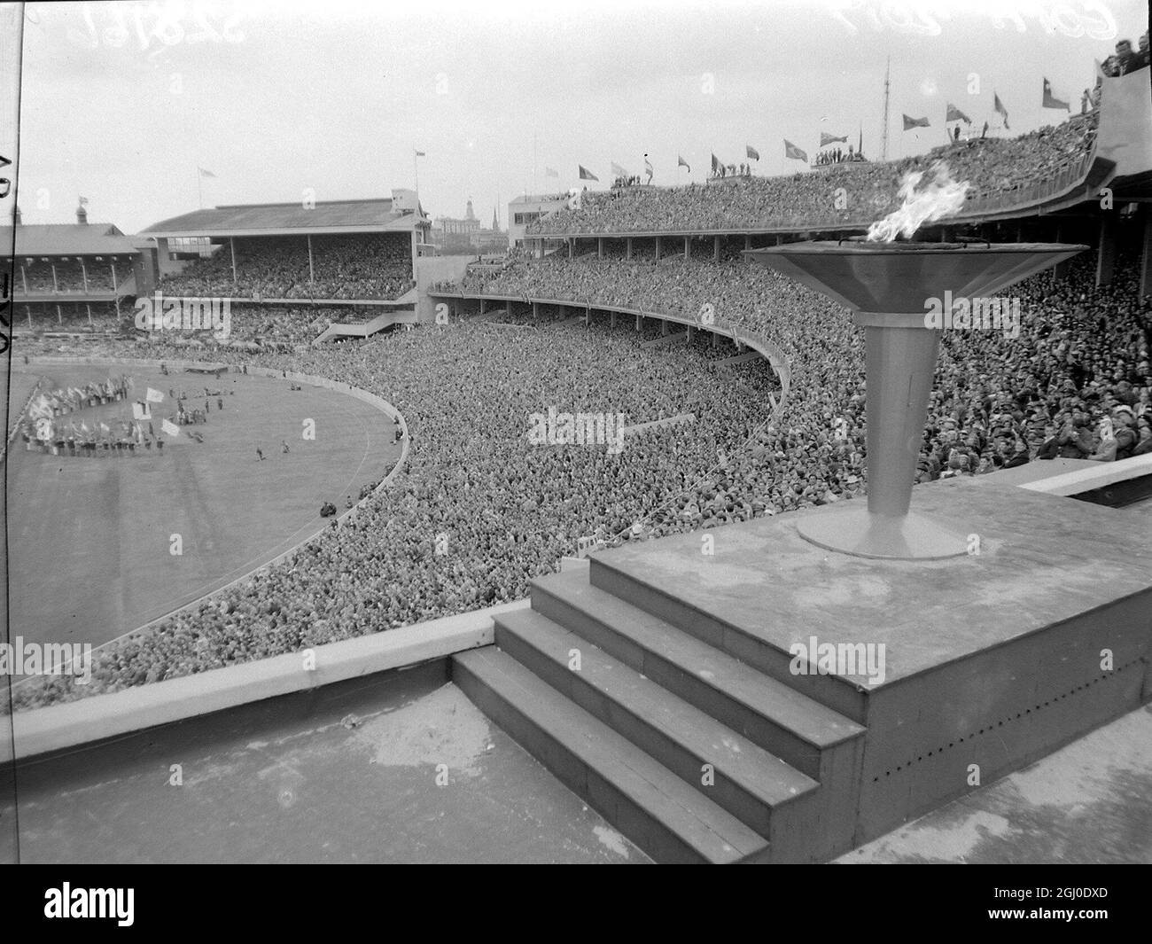 Melbourne Olympic Games 1956 The Olympic flame is extinguished during ...