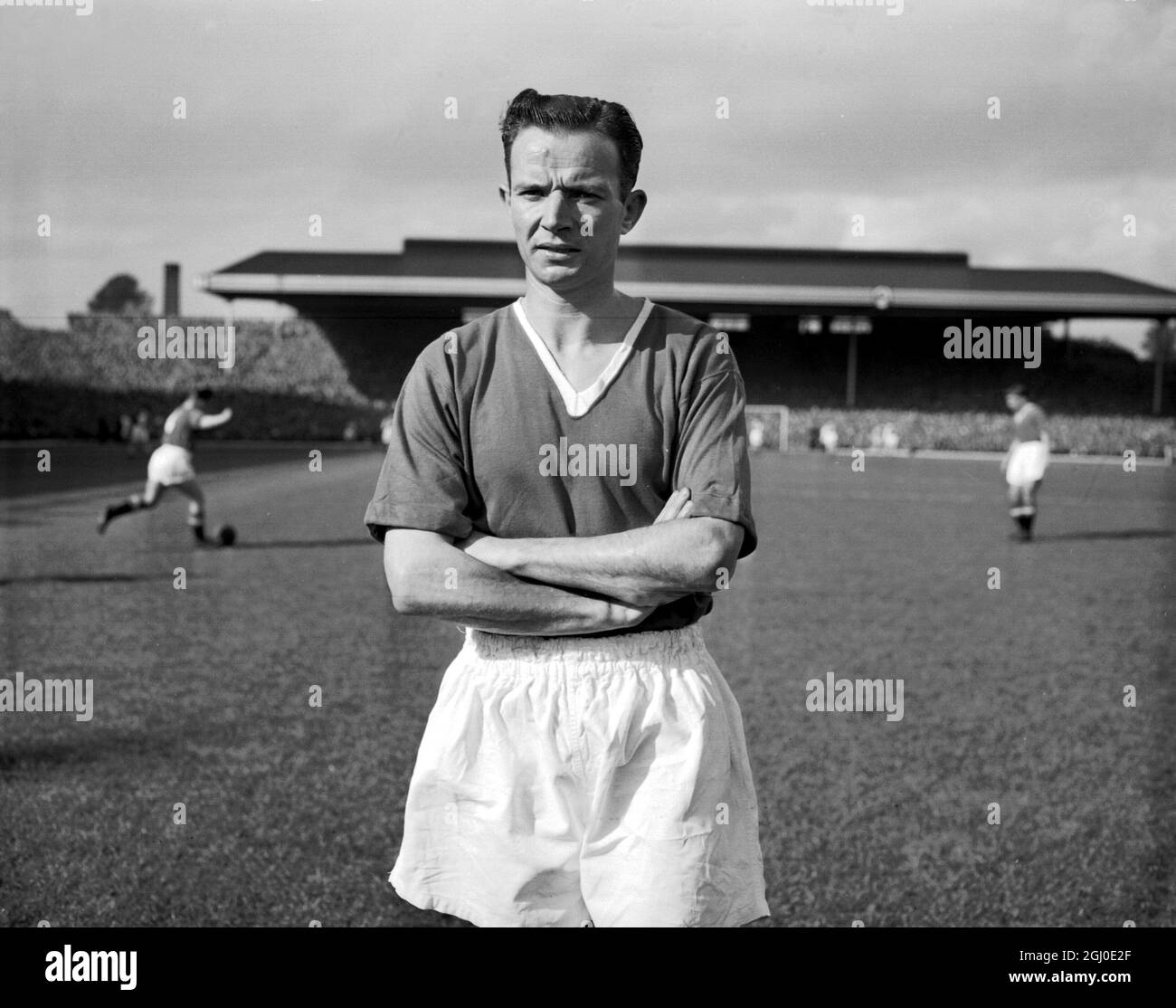 Johnny Berry, Manchester United outside right. 1st October 1956 Stock ...