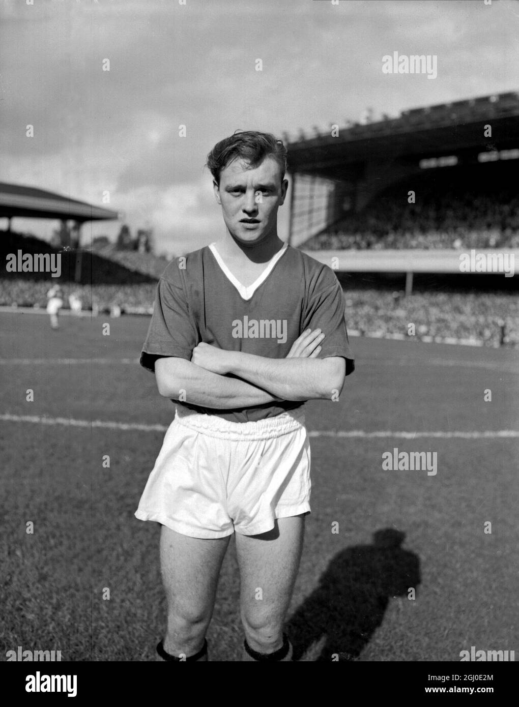 Eddie Colman, Manchester United right half. 1st October 1956 Stock ...