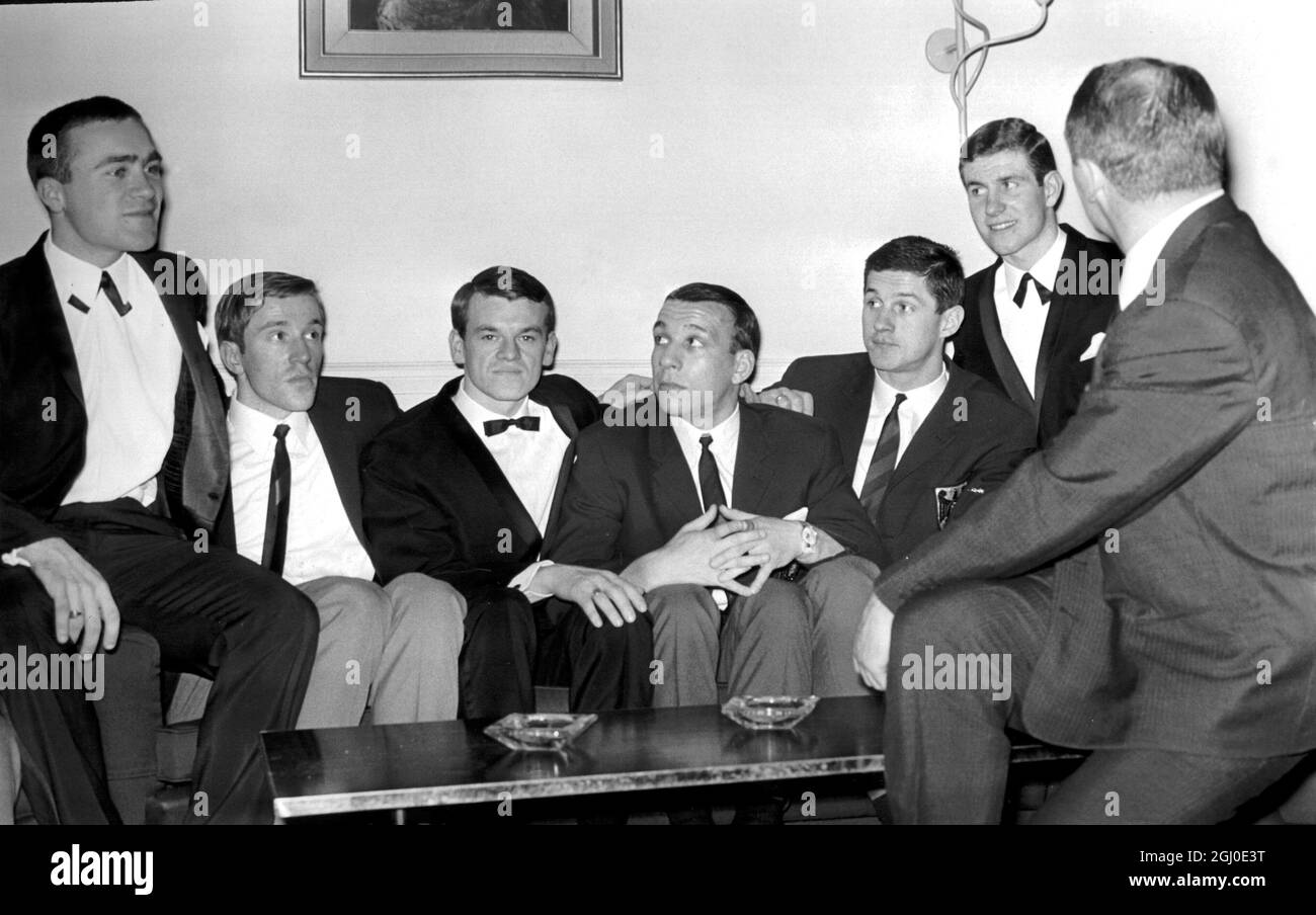 Members of the West German football team who play England at Wembley ...