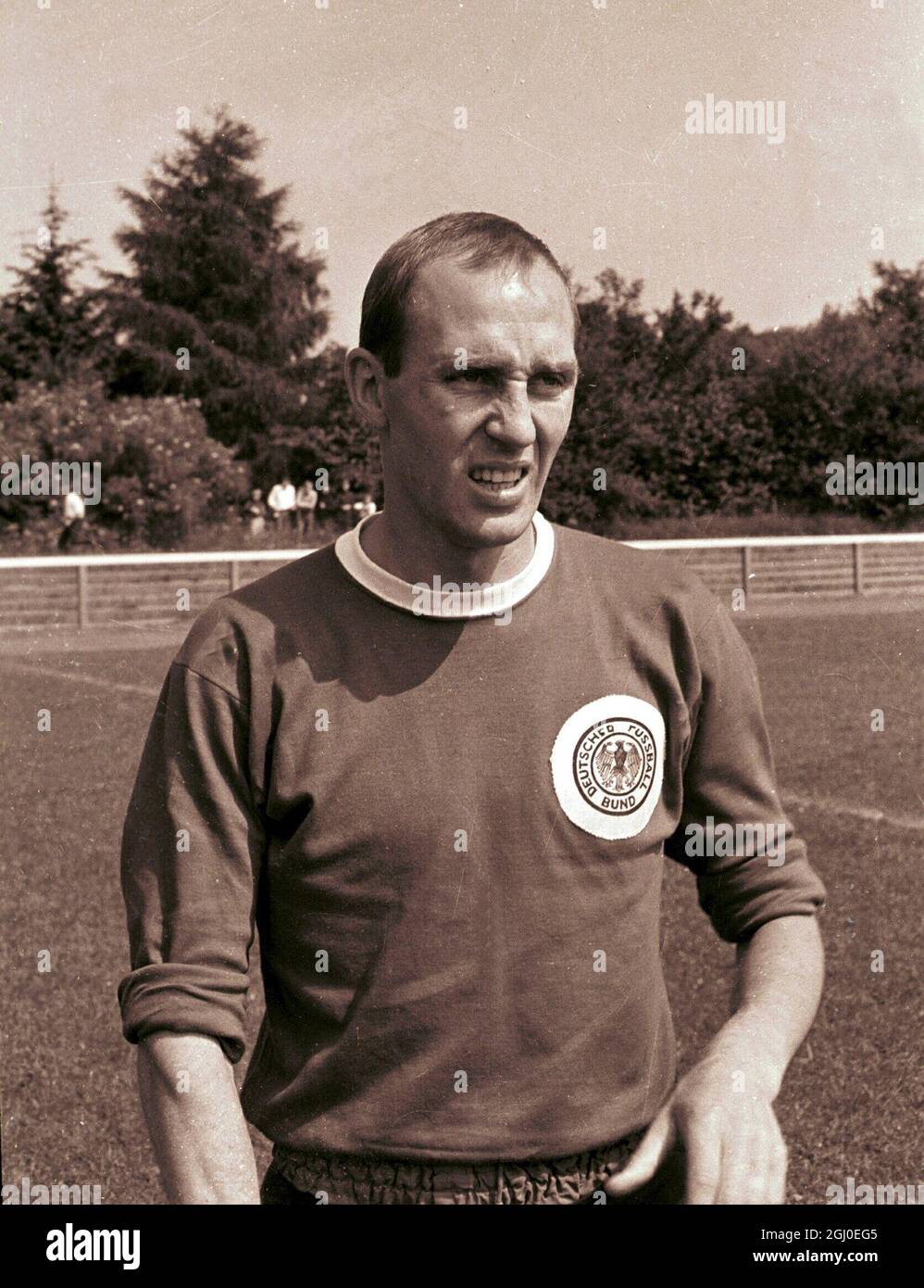 Willy Schultz, a member of the West German World Cup Football Team. 7th ...