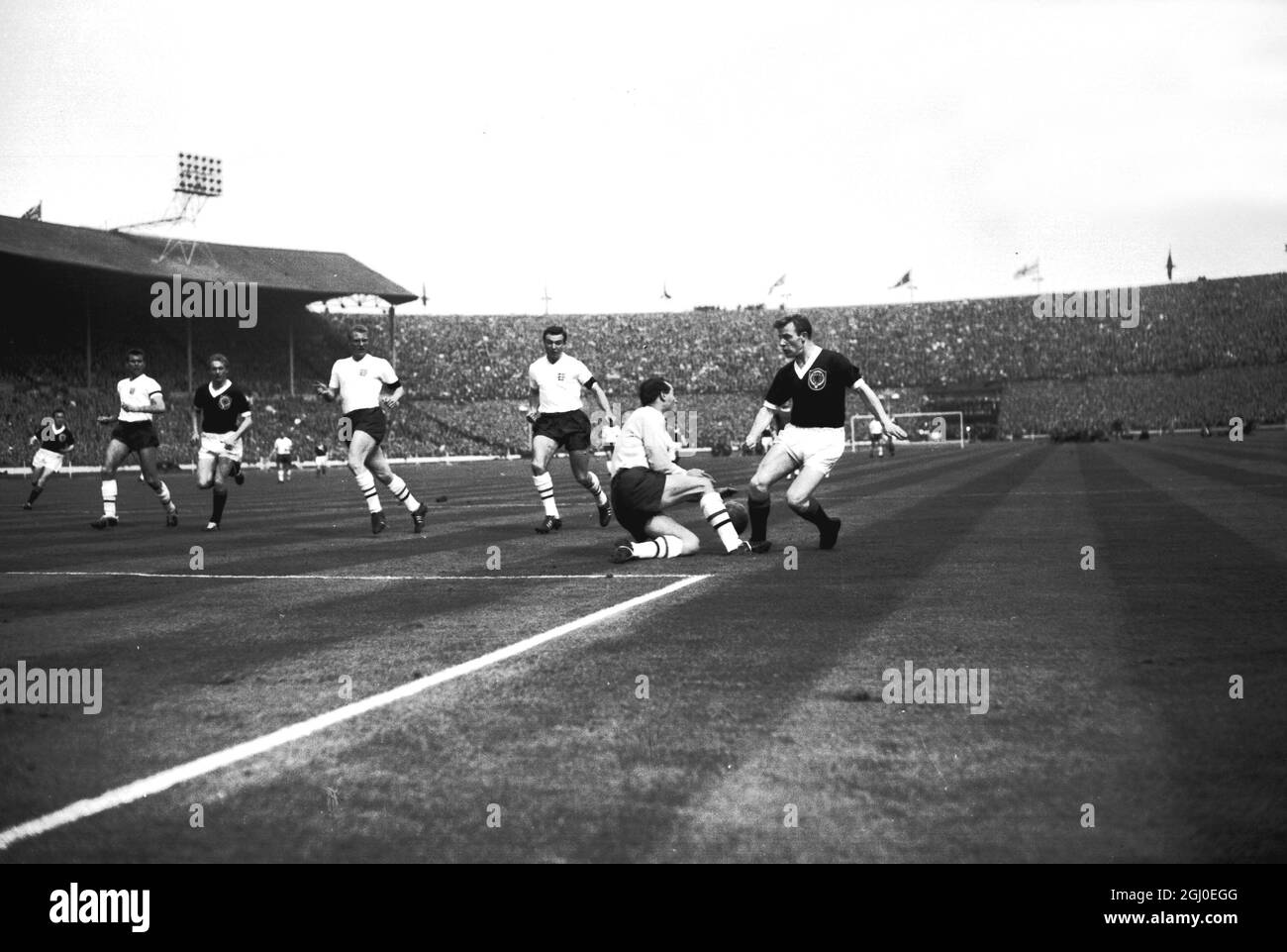 England v Scotland England goalkeeper Ron Springett of Sheffield ...