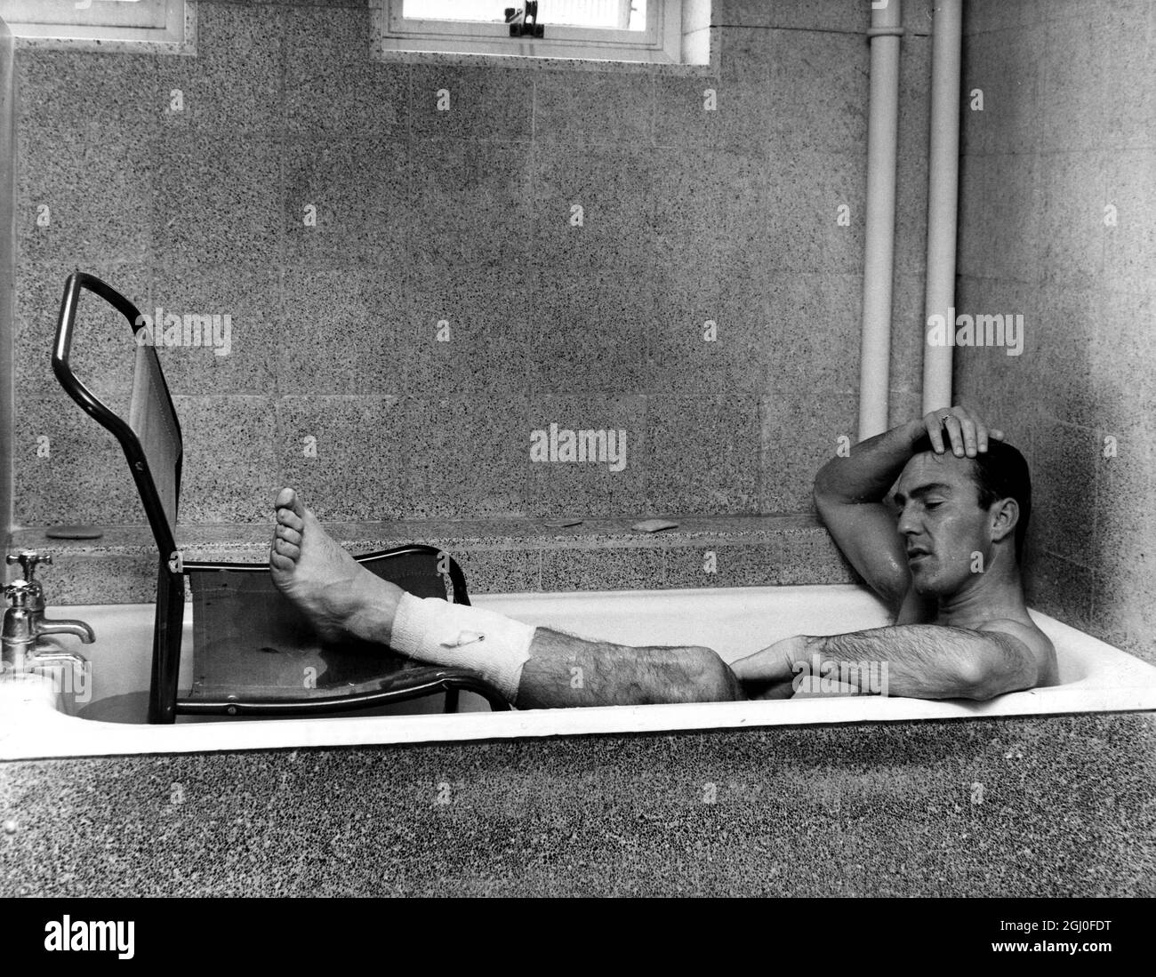 Injured leg Black and White Stock Photos & Images - Alamy