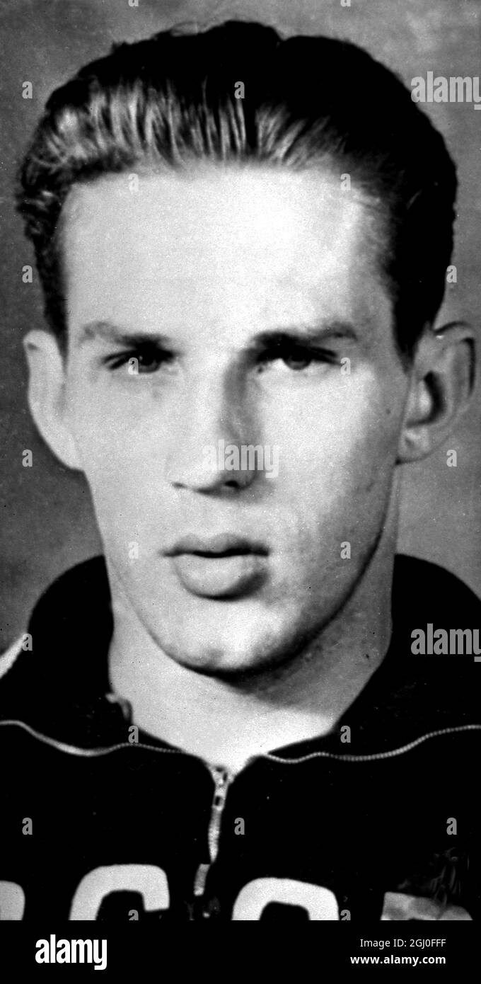 L.Ostrovsky, USSR Football Team Full Back 21st February 1962 Stock ...