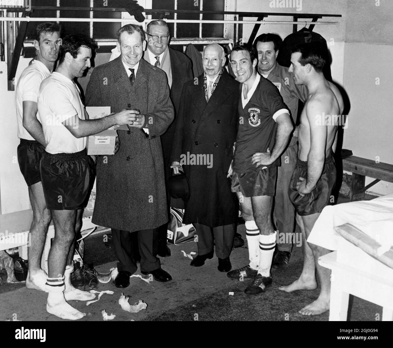 Walter Winterbottom retires as England team manager. Photo shows ...