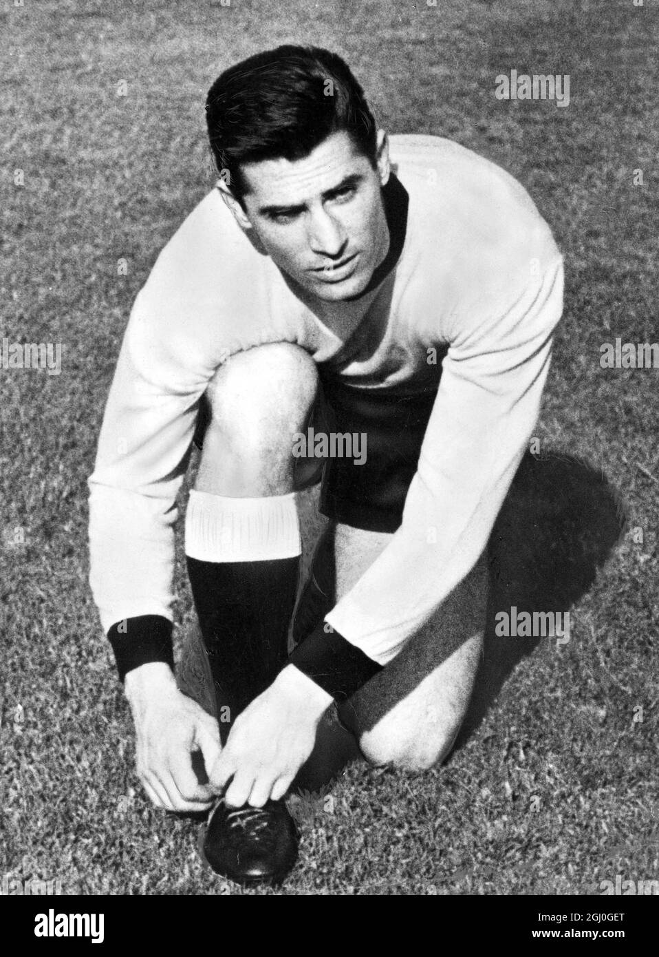 Slavko Stojanovic of Yugoslavia tightens his boots Stock Photo - Alamy