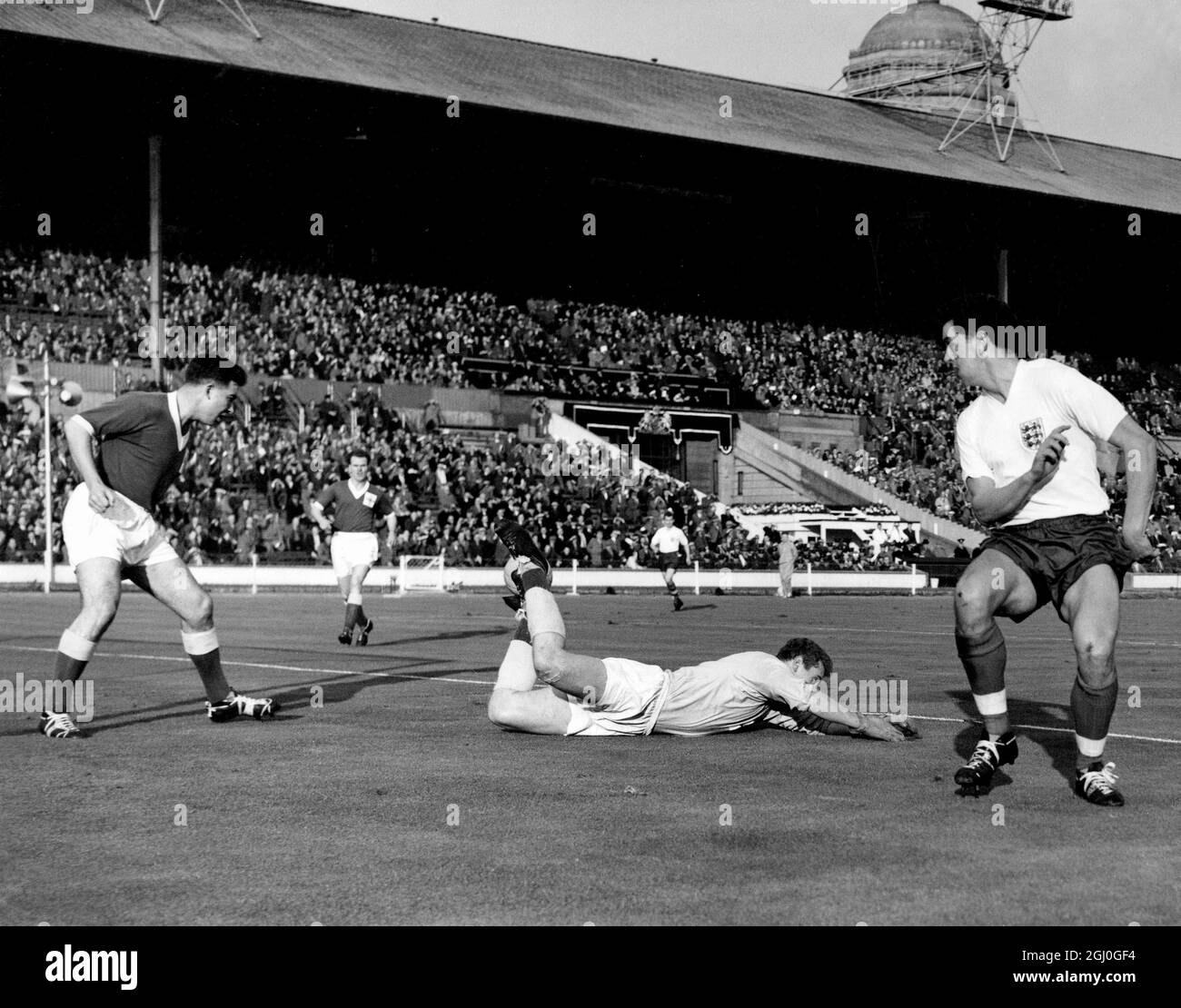 Irish international goalkeeper harry gregg hi-res stock photography and ...