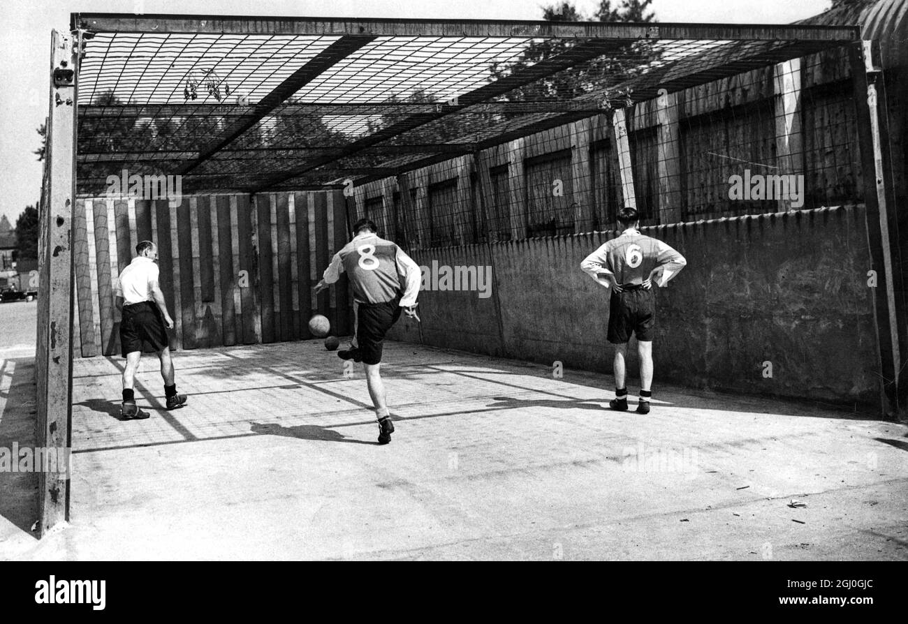 The Arsenal football team in training for the opening of the new season ...