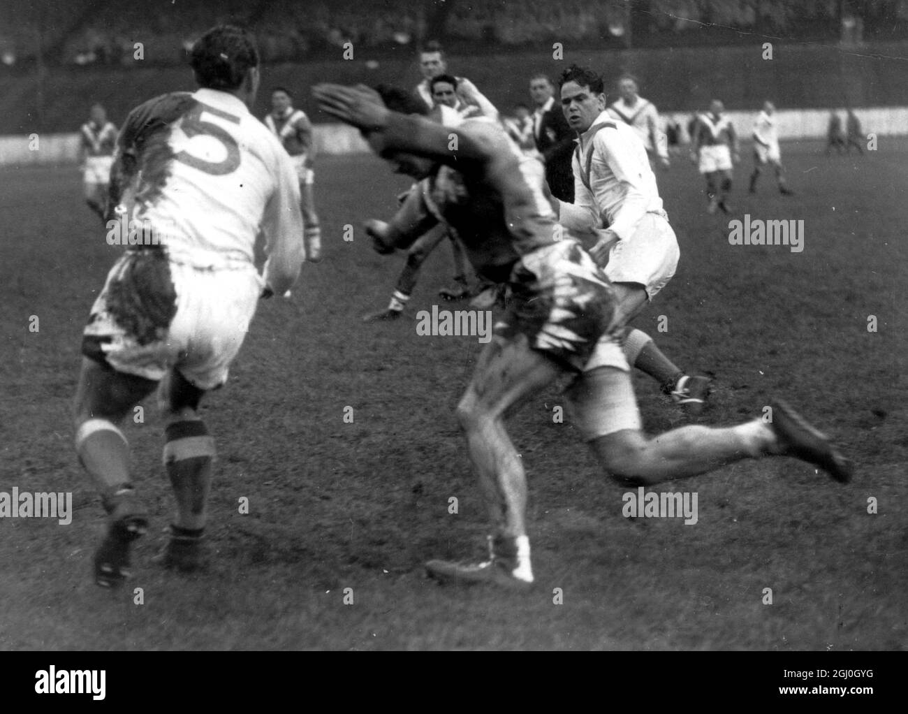 England's Rugby triumph over France Dick Cracknell receives a pass from ...