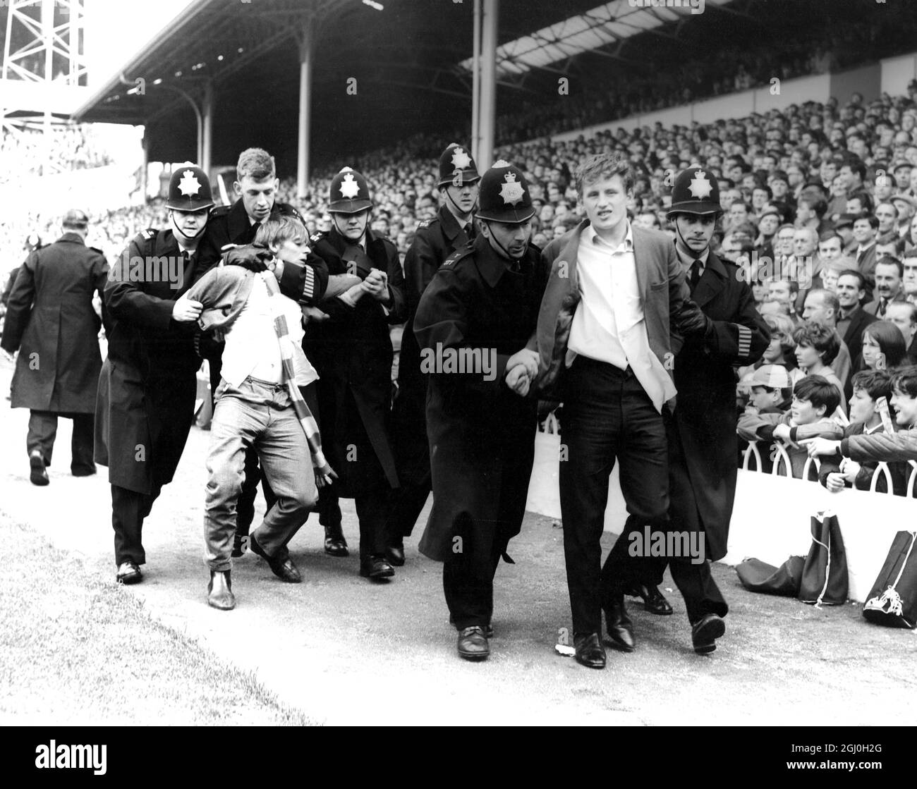 Police football supporters Black and White Stock Photos & Images - Alamy