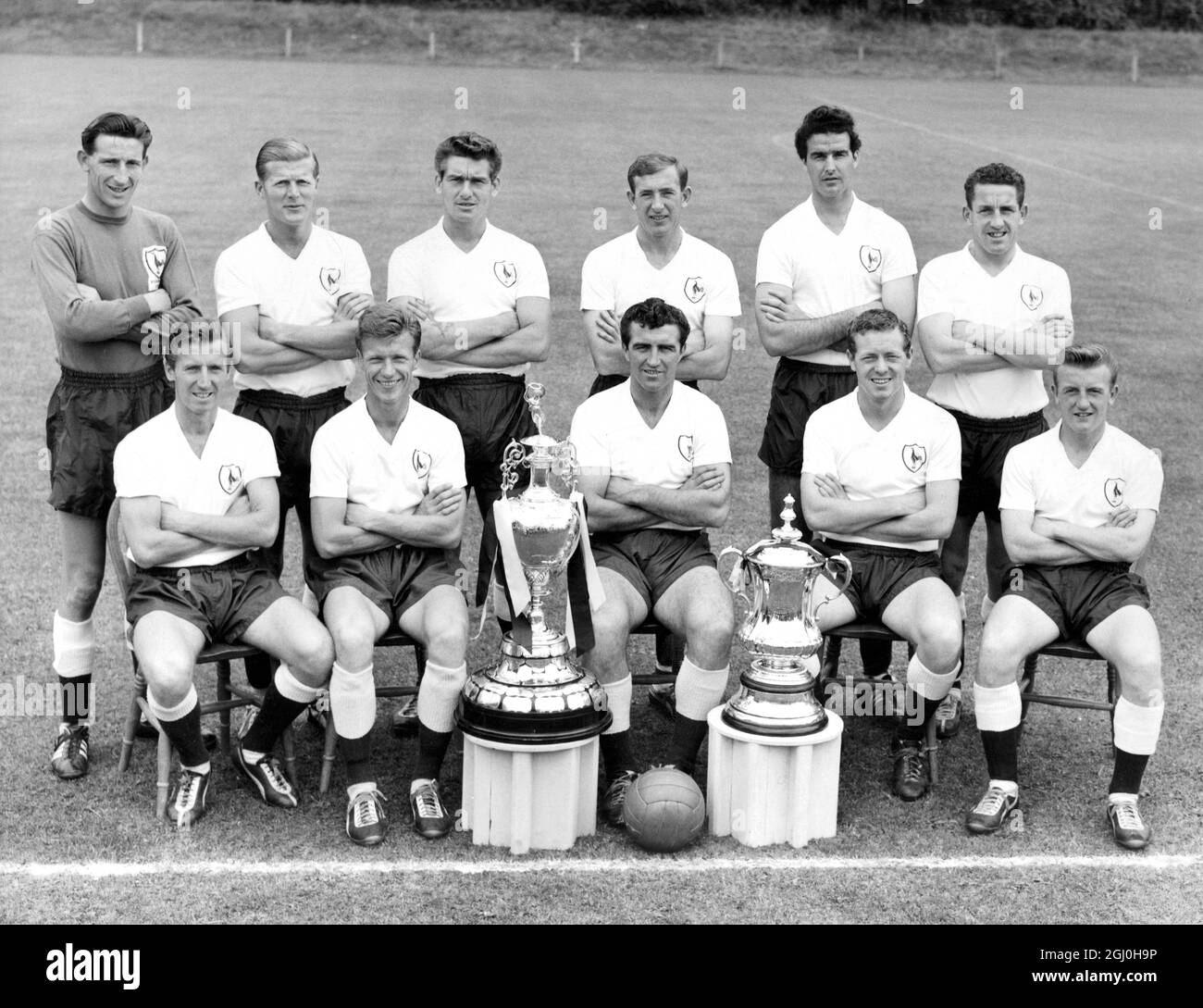 Tottenham Hotspurs, League and FA Cup Champions.4.8.1961 (Back) Brown ...