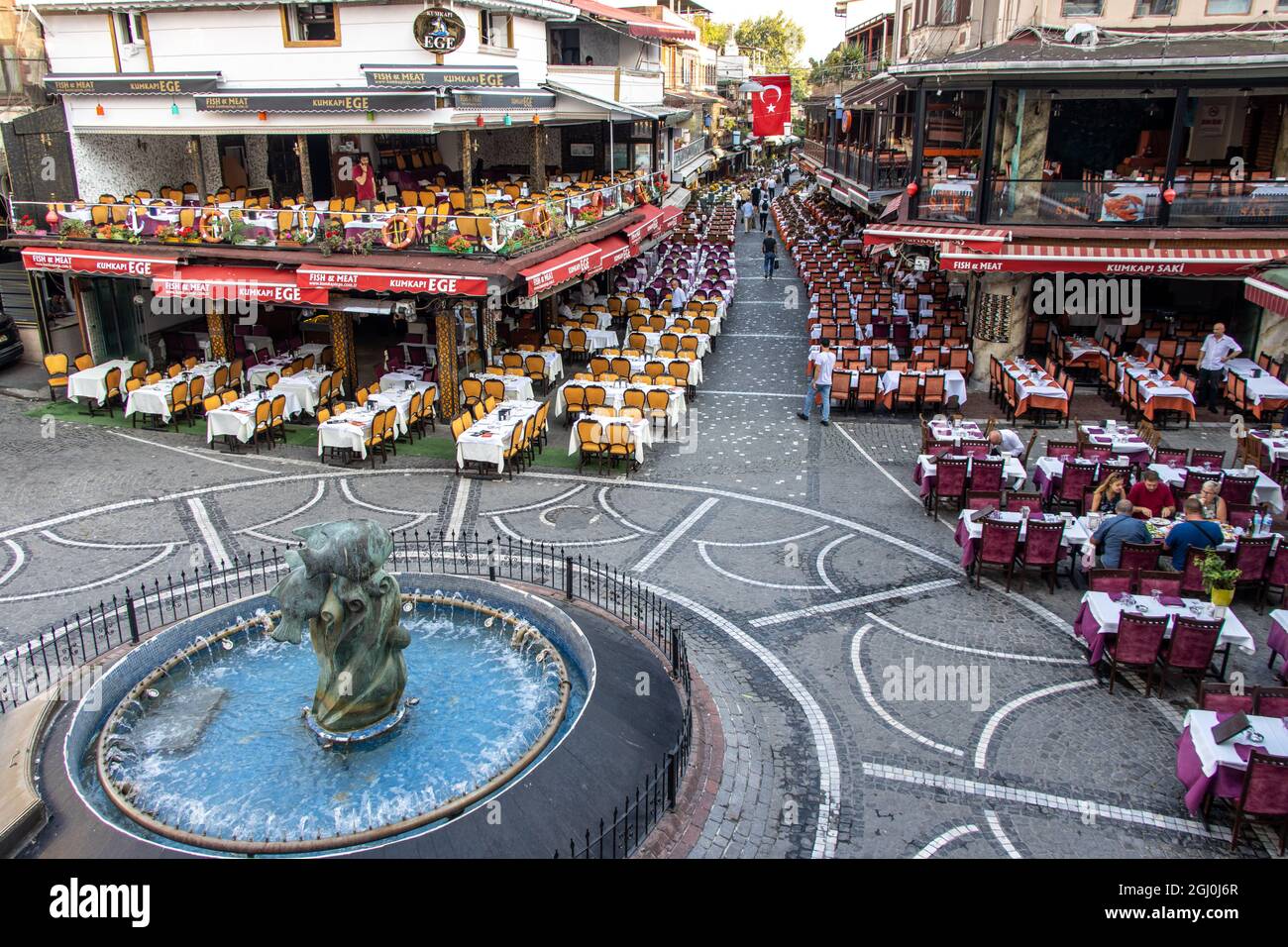 Kumkapi, Fatih, lstanbul - Turkey - August 30 2021: Famous Kumkapi ...