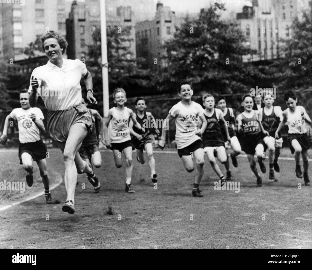 Flying Dutchwoman"", Fanny Blankers-Koen is in America for a series of ...