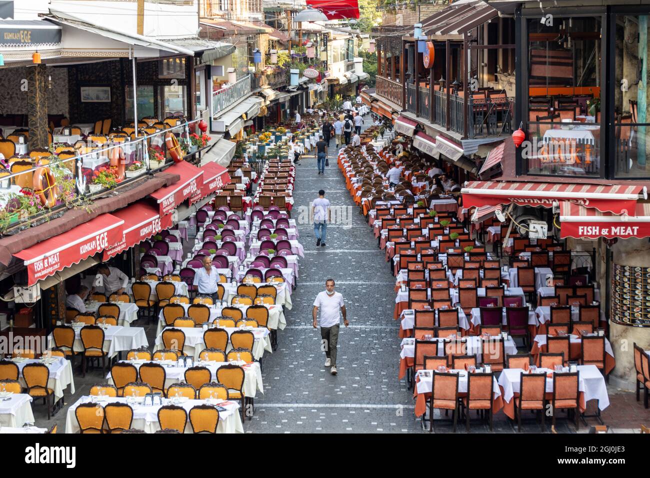 Kumkapi, Fatih, lstanbul - Turkey - August 30 2021: Famous Kumkapi ...