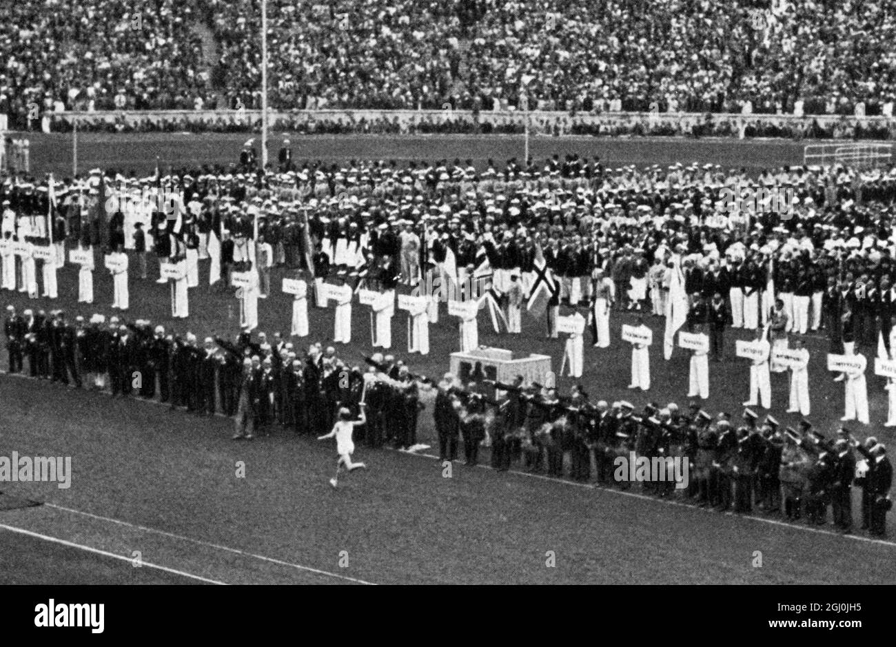 1936 nazi germany berlin olympics with olympic torch hi-res stock ...
