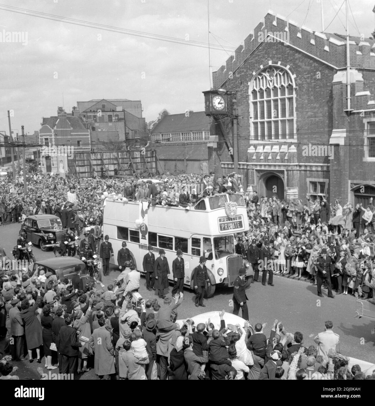 1961 tottenham bus tour hi-res stock photography and images - Alamy
